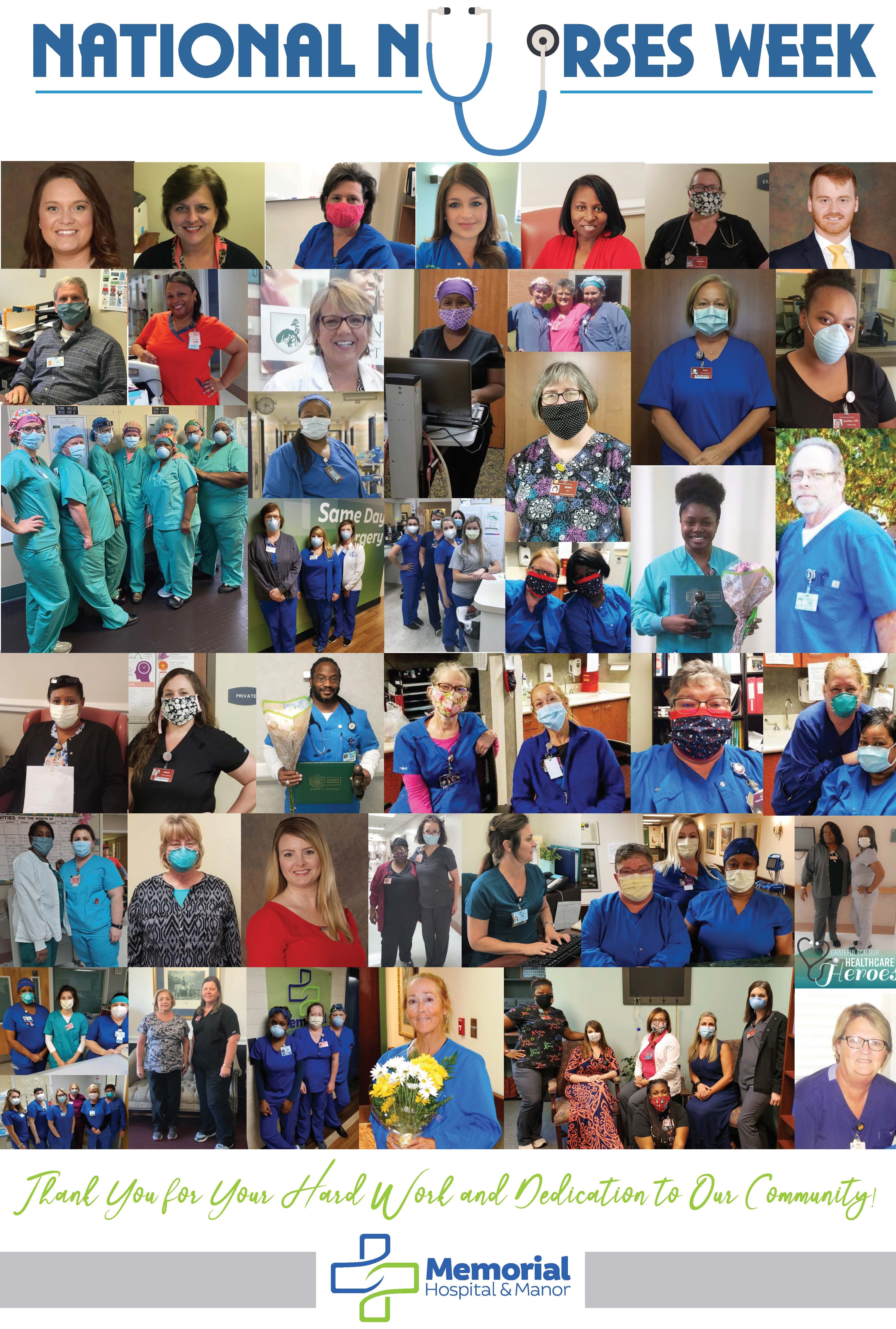 Nurses Week 2020 Group Photo | Memorial Hospital & Manor